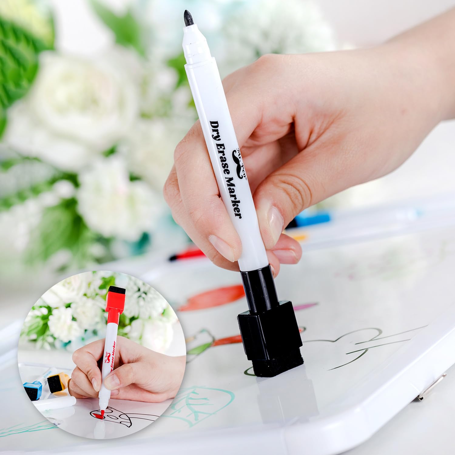 Mr. Pen- Dry Erase Whiteboard, 12.5" X 9.5", Small White Board, Dry Erase Board, Whiteboard with 8 Dry Erase Markers, Small Dry Erase Board, Whiteboard, White Board Dry Erase, Magnetic Dry Erase Board
