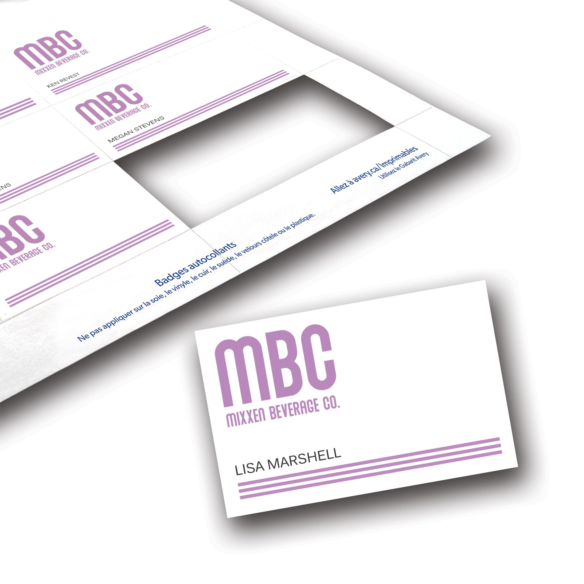 Avery Name Badge Inserts, Print or Write, 3 x 4 Inch, 300 Card Stock Refills (5392), White
