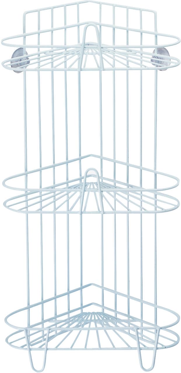 Homebasix SS-SC3-29-PE-3L 3 -Tier Shower Caddy, White