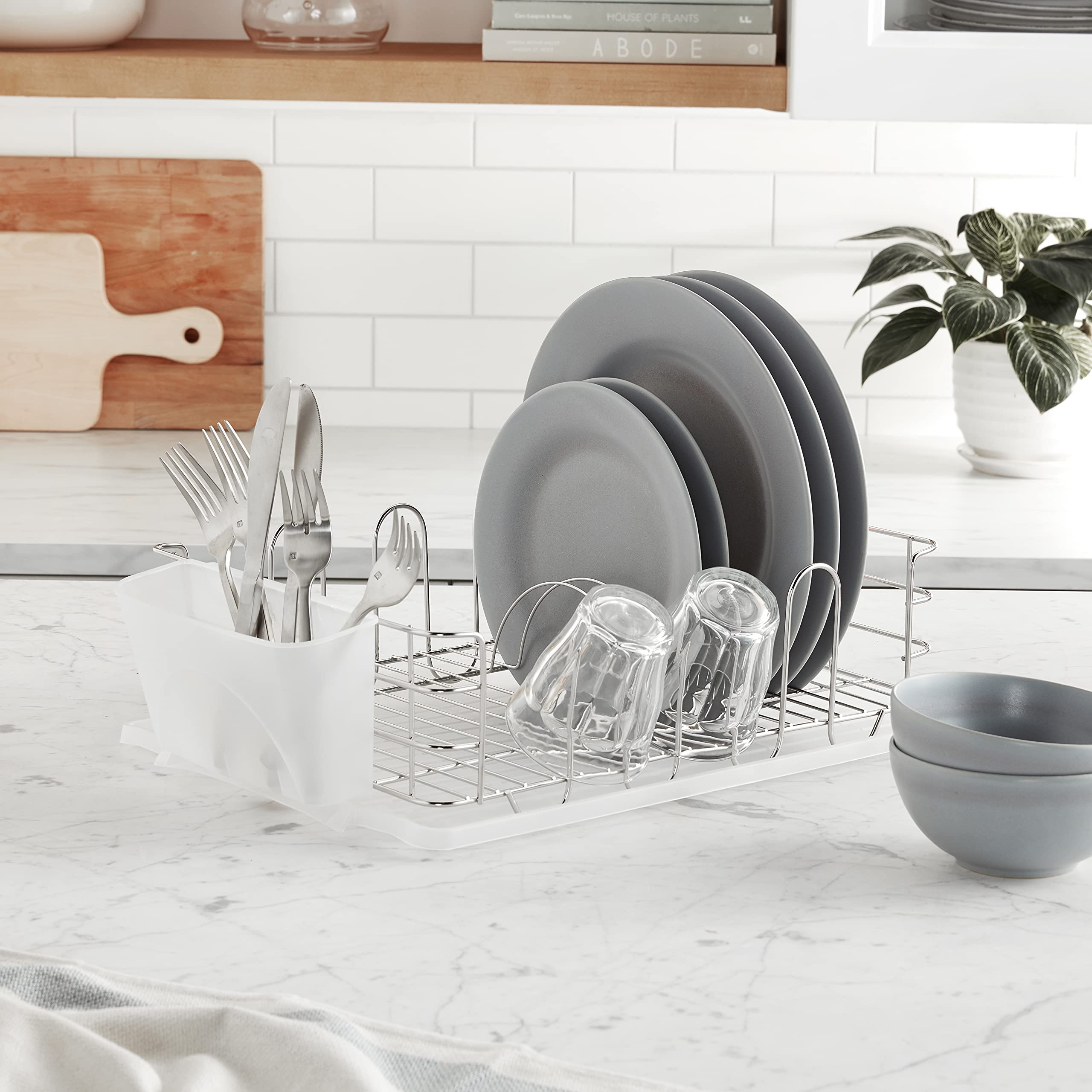 Oggi Dish Drying Rack, 3 Piece, Stainless Steel