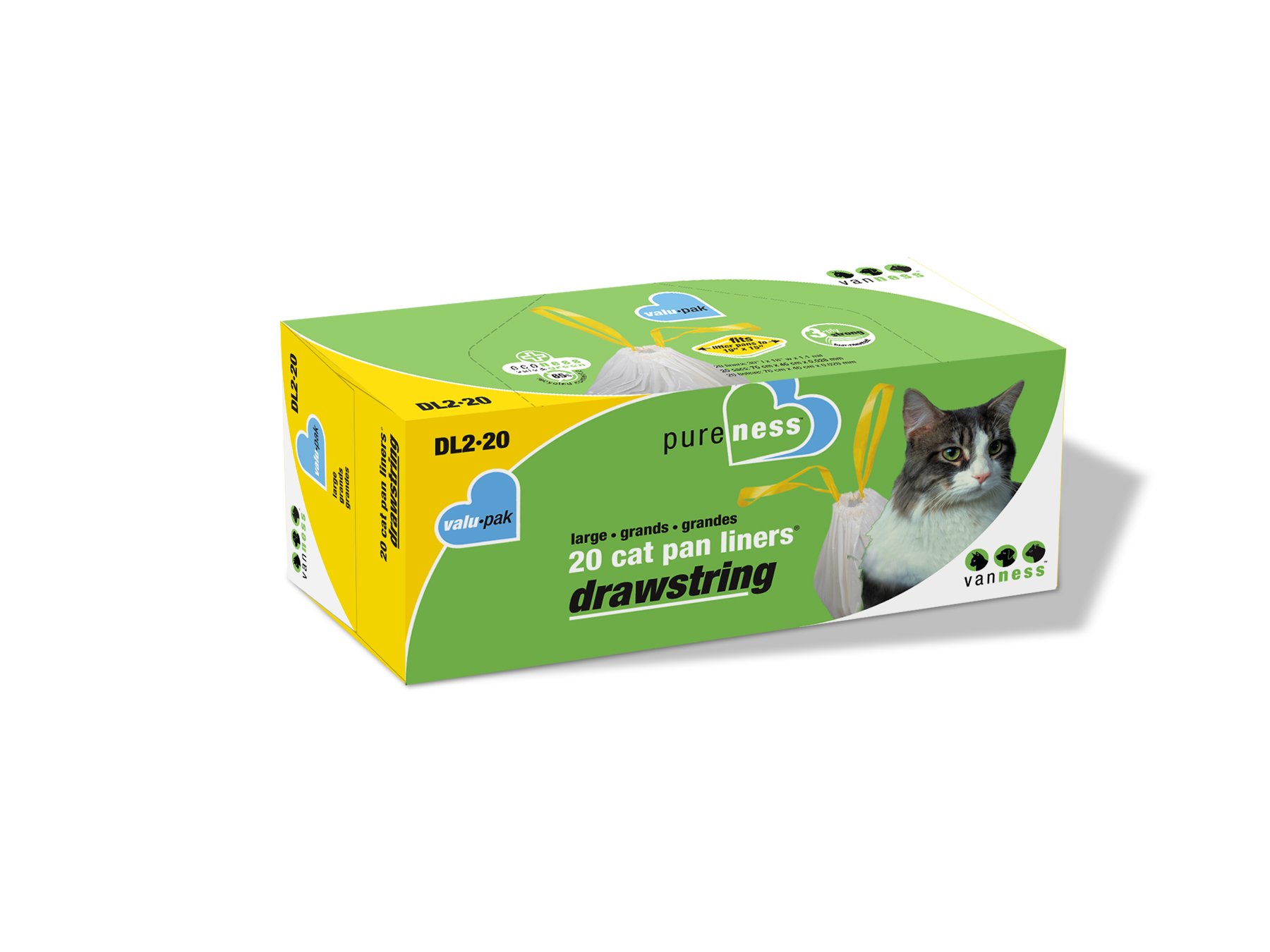 Van Ness Large Drawstring Valu-Pak Cat Pan Liners, 20 Count