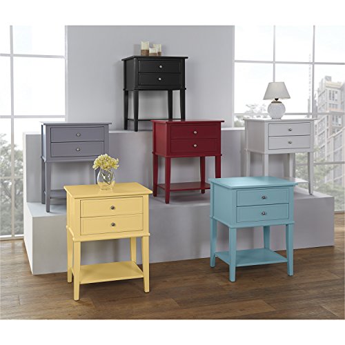 Ameriwood Home Franklin Accent Table with 2 Drawers, Gray -