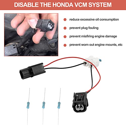 VCM Muzzler Harness Disable Kit Fit for Honda Acura Pilot Accord Ridgeline Odyssey Muzzle, for Honda 3.5L V6 Engine with VCM