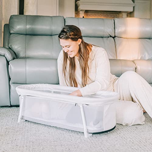 Baby Delight Snuggle Nest Bassinet | Portable Baby Bed | for Infants 0 β 5 Months | Driftwood Grey