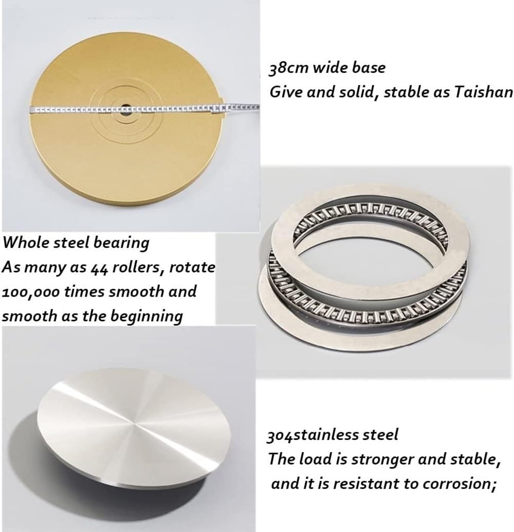 THIKK Tempered Glass Lazy Susan Turntable for Dining Table Turntable, 10mm Thick Tempered Glass Serving Plate Tabletop Rotating Serving Tray (Size : 90cm/36in)