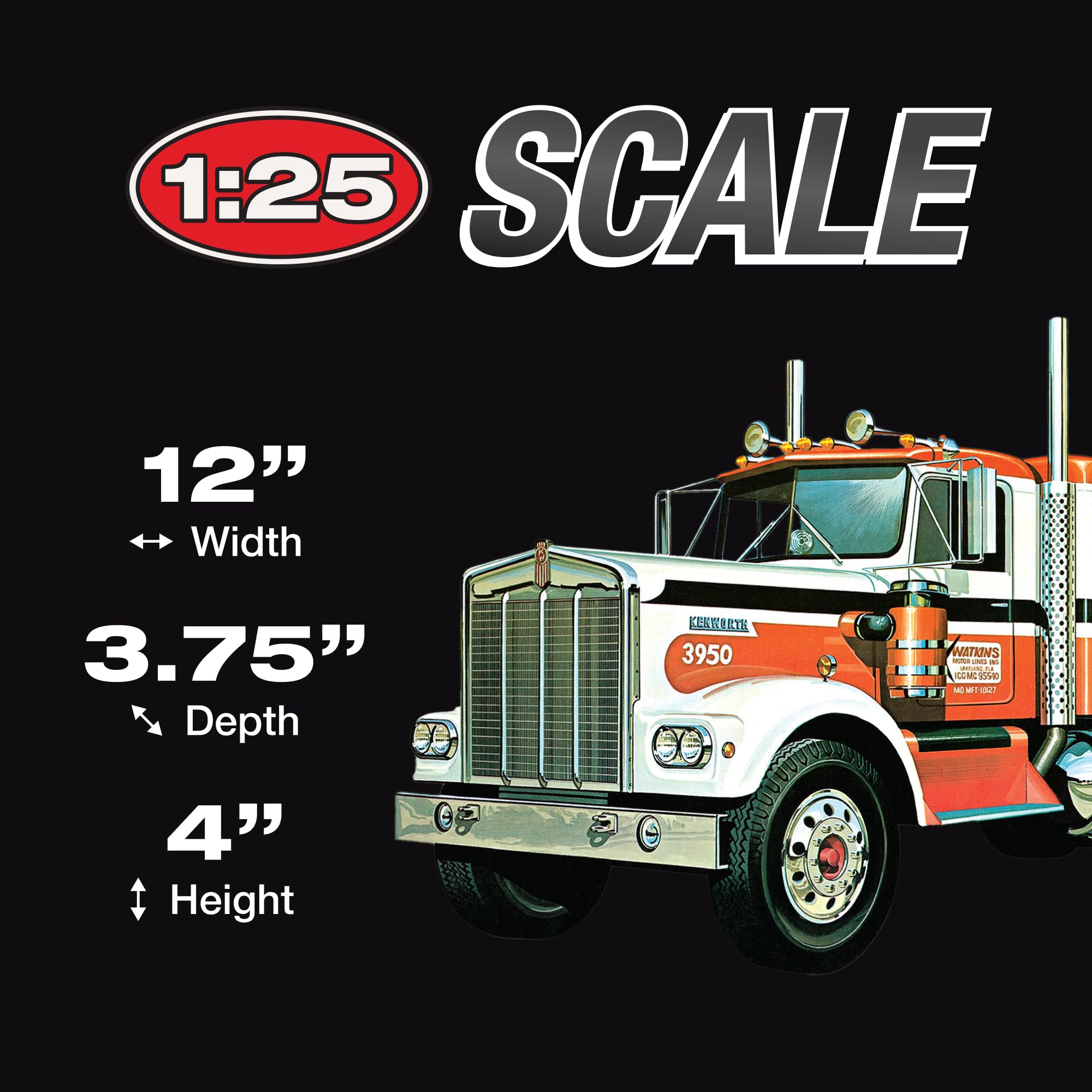 AMT Kenworth W925 Conventional 1:25 Scale Model Kit (AMT1021)