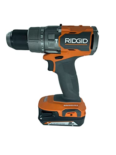 RIDGID 18V Brushless 1/2-inch Hammer Drill and 1/4 -inch Impact Driver Kit (2) 2.0 Ah Batteries and Charger R92091SB