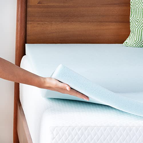 Linenspa 2 Inch Memory Foam Mattress Topper, Gel Infused Full Mattress Topper, CertiPUR-US Certified