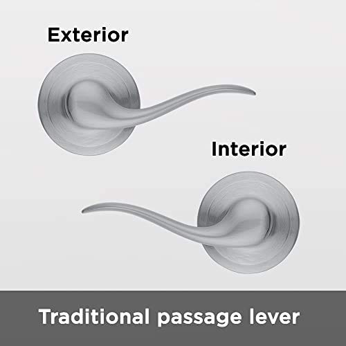 Kwikset Tustin Hall/Closet Lever with Microban Antimicrobial Protection in Satin Nickel