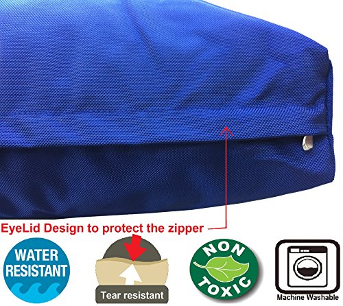 Dogbed4less Jumbo 1680 Nylon Heavy Duty Dog Pet Bed External Zipper Duvet Cover - Replacement Cover only, 55X47X4 Inches, Navy Blue