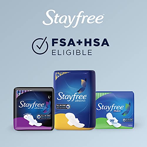 Stayfree Maxi Regular Pads For Women, Wingless, Reliable Protection and Absorbency of Feminine Periods, 66 count
