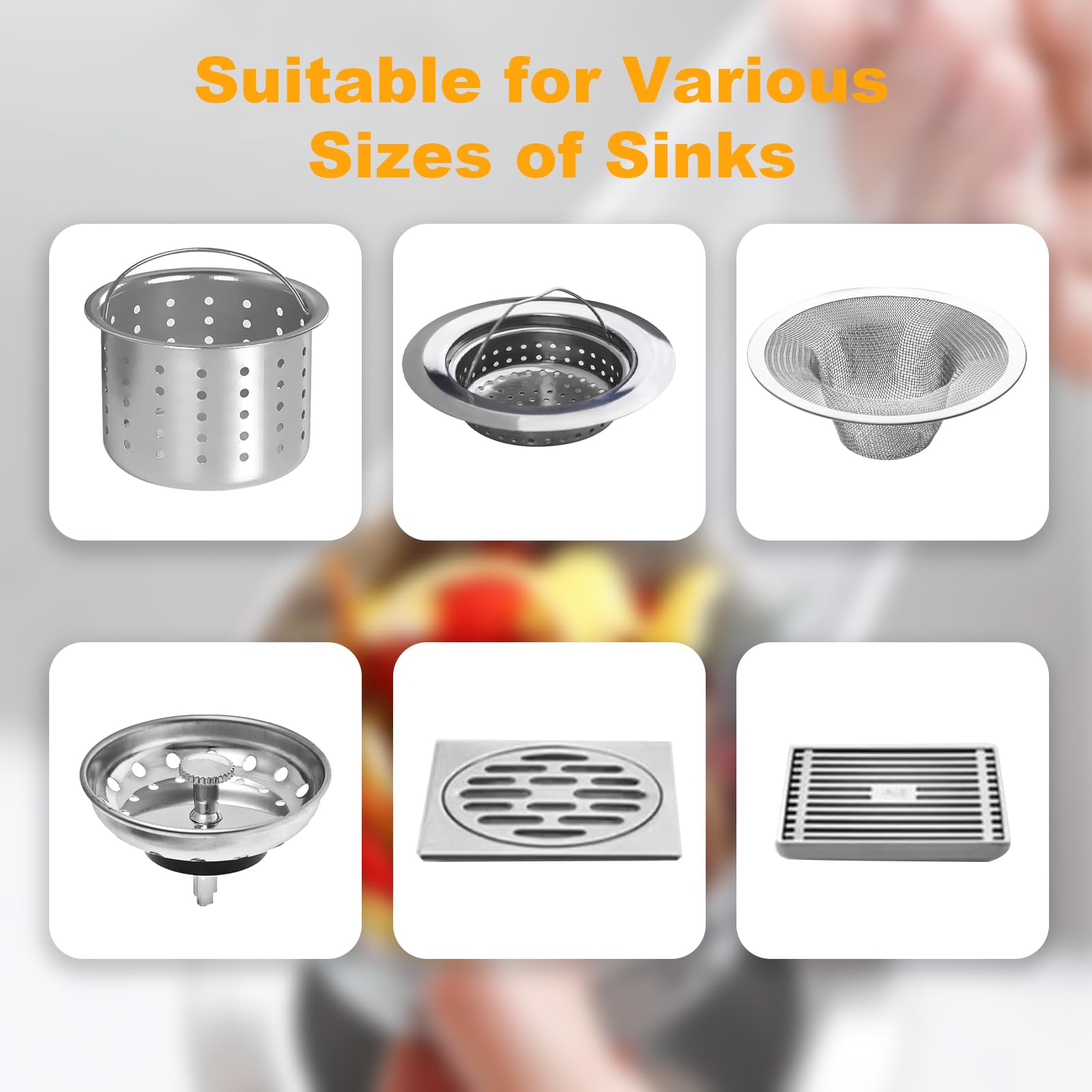 Yuyouqu Disposable Mesh Sink Strainer Bags, 100 PCS Kitchen Sink Strainer Trash Bag, Drain Nets for Sink, Sink Strainer Filter Mesh Bag, Kitchen Sink Trash Mesh Bag, Anti-Clogging Elastic Filter Bags