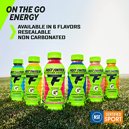 Fast Twitch Energy drink from Gatorade, Strawberry Lemonade, 12oz Bottles, (12 Pack), 200mg Caffeine, Zero Sugar, Electrolytes