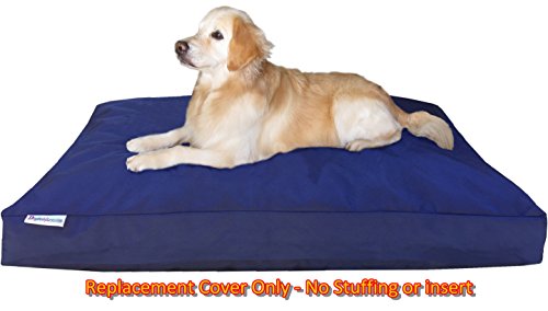 Dogbed4less Jumbo 1680 Nylon Heavy Duty Dog Pet Bed External Zipper Duvet Cover - Replacement Cover only, 55X47X4 Inches, Navy Blue