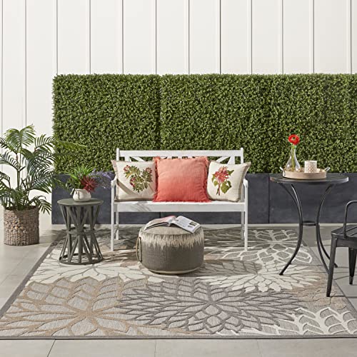 Nourison Aloha Indoor/Outdoor Natural 7' x 10' Area-Rug, Easy-Cleaning, Non Shedding, Bed Room, Living Room, Dining Room, Deck, Backyard, Patio (7x10)