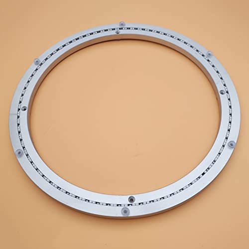 8/12/32 Inch Heavy Duty Steel Lazy Susan Bearing,Heavy Duty Aluminium Rotating Lazy Susan Turntable,360 Degree Rotating Turn Table Ring,Various sizes to choose from (Color : Silver, Size : 350mm (14