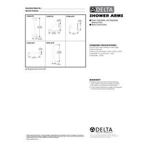 Delta Faucet U4999-CZ Shower Arm and Flange, Champagne Bronze