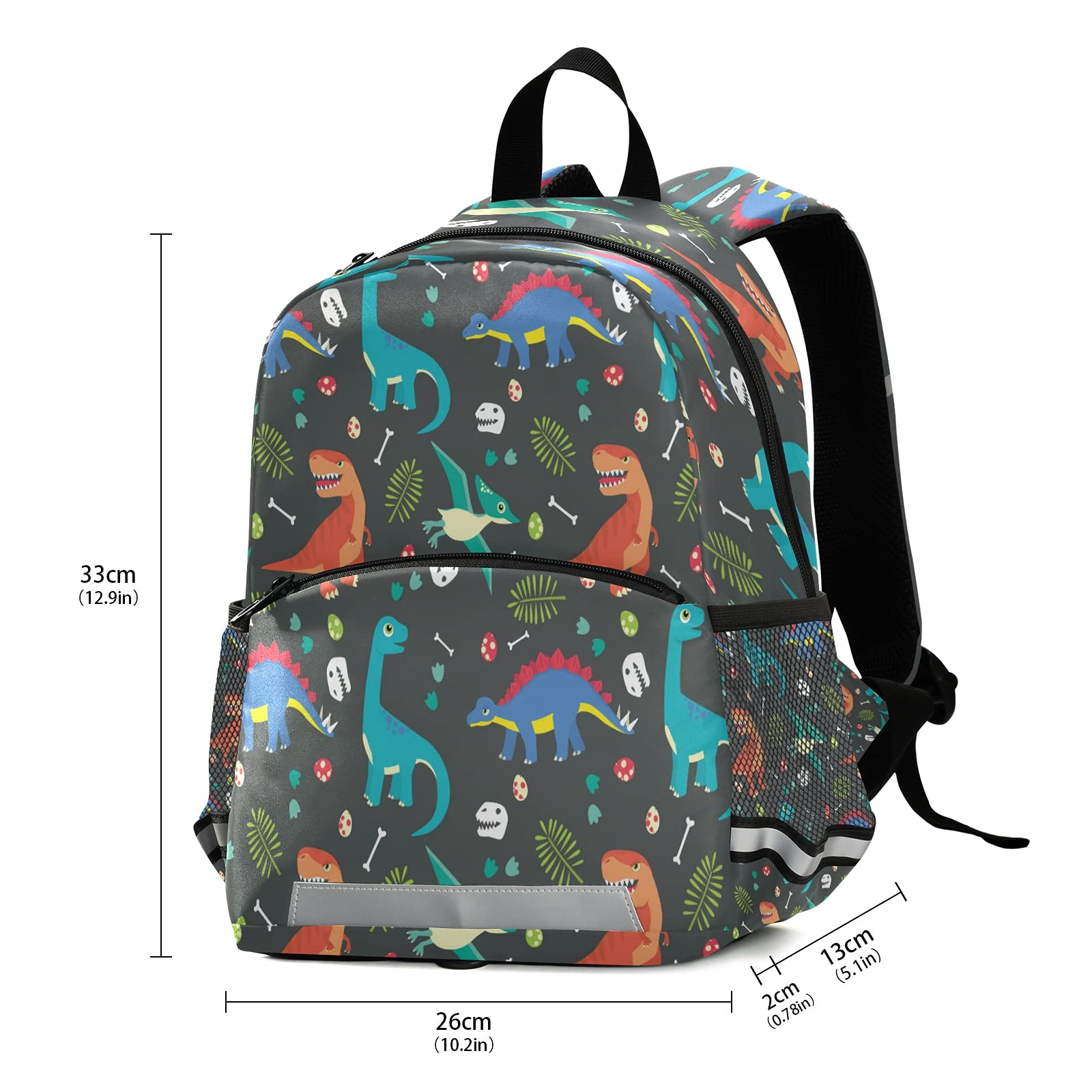 senya Kids Backpack Dinosaur Pattern Colorful Kindergarten School Bag for Toddler Girls Boys
