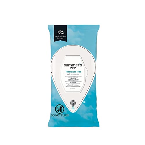Summerâs Eve Fragrance Free Gentle Daily Feminine Wipes, pH balanced, 32 Count