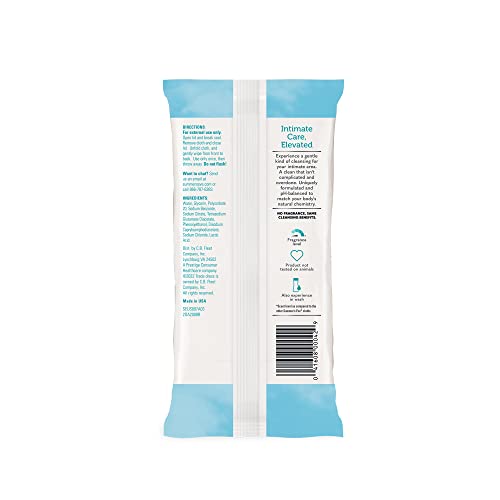 Summer’s Eve Fragrance Free Gentle Daily Feminine Wipes, pH balanced, 32 Count
