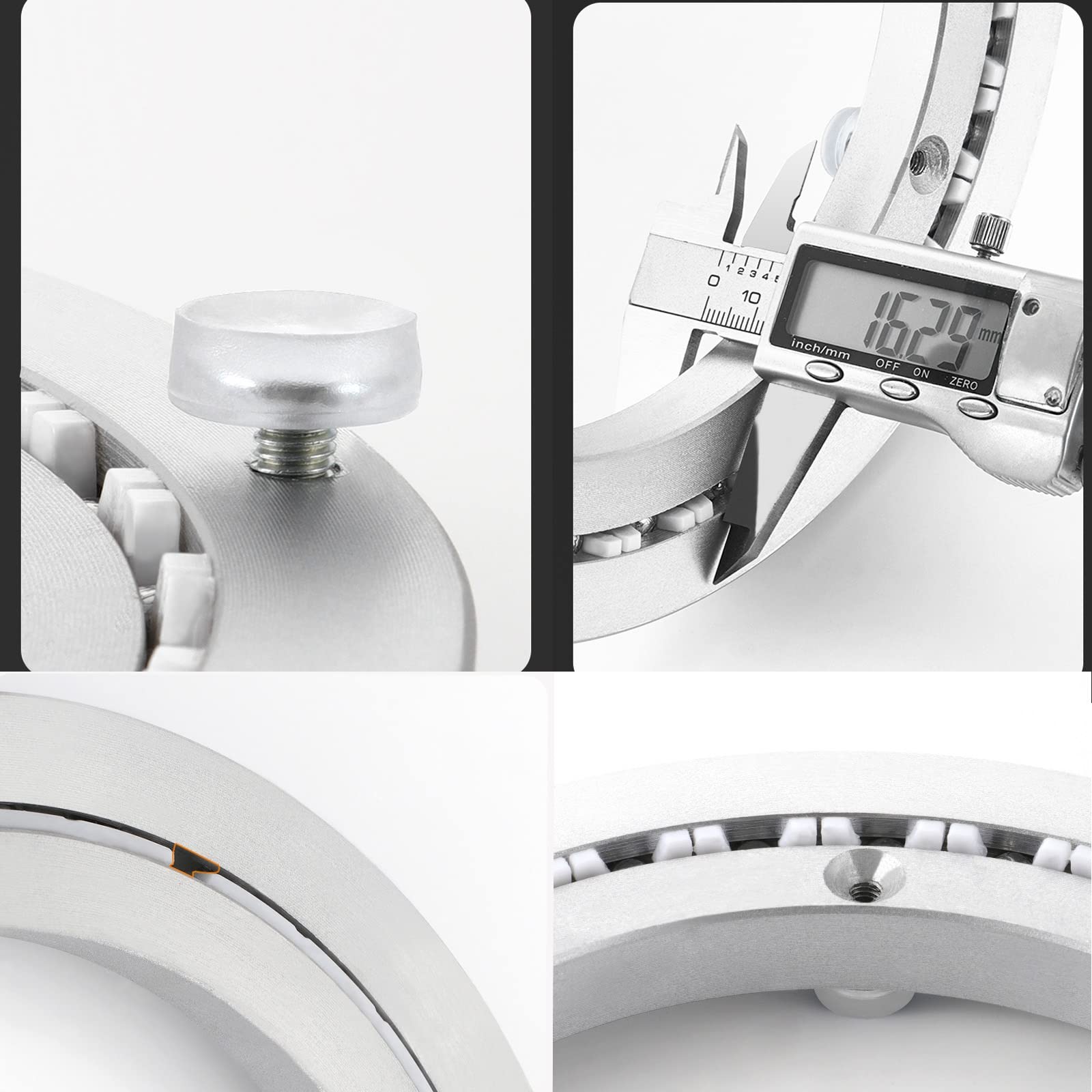 Swivel Turntable, Aluminium Alloy Turntable Bearing, Lazy Susan Heavy Duty Rotating Bearing Turntable Round Dining Table Smooth Swivel Plate Dining Table, Ball Bearing Aluminium Alloy Swivel Turntable