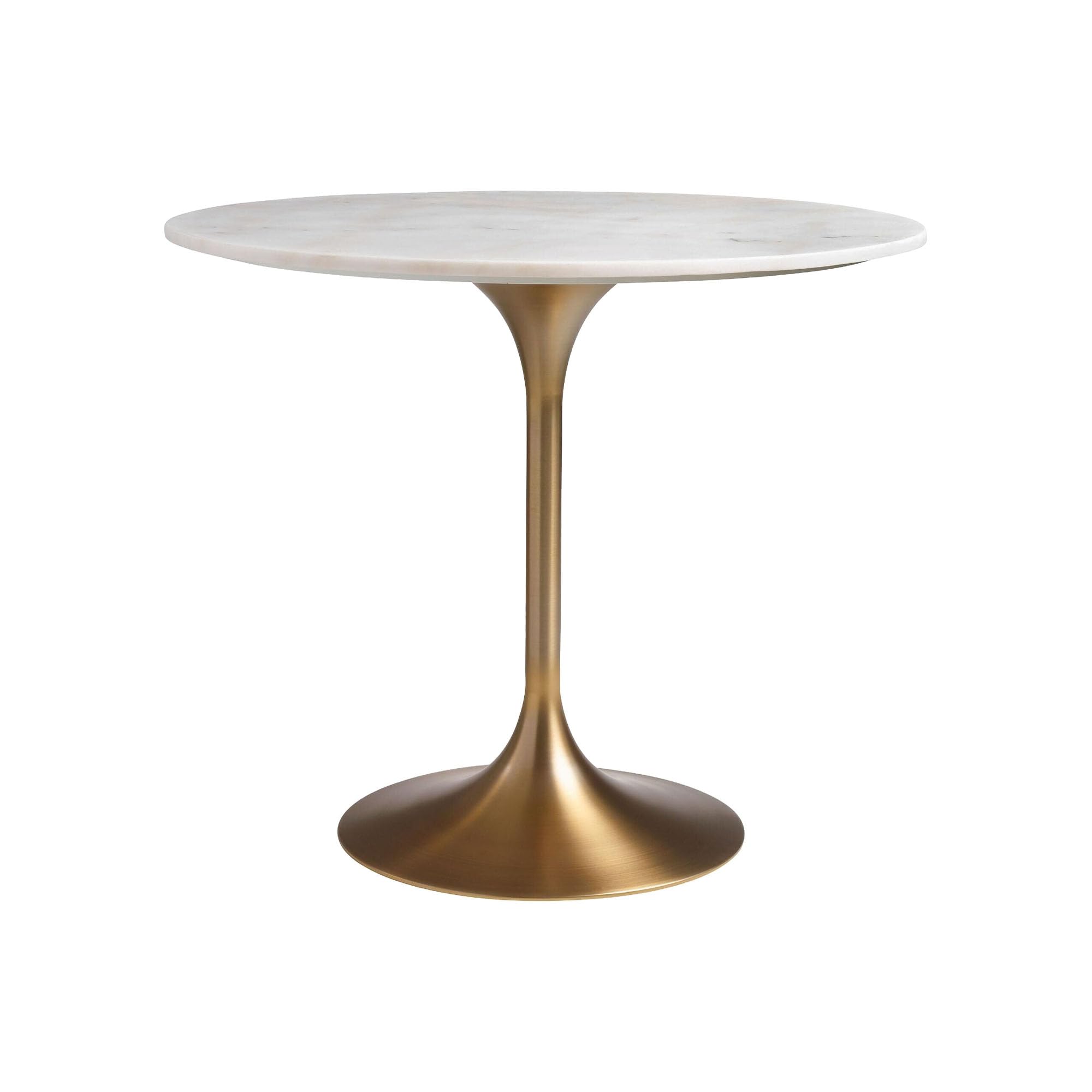 White Marble Top and Gold Tulip Dining Table, Mid Century Modern Dining Table, Dining Room Table, Kitchen Dining Table for Living Room Home Decor