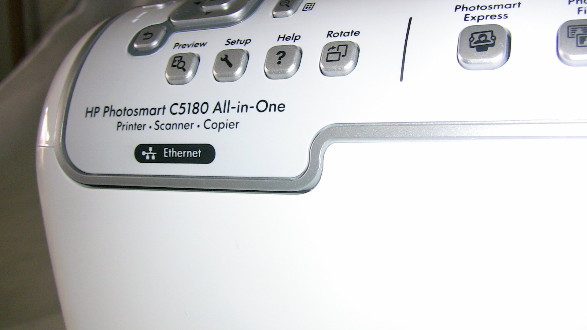 HP Photosmart C5180 All-in-One Printer, Scanner, Copier (#Q8220A)
