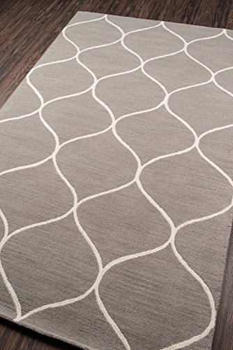 Momeni Rugs Newport Collection, 100% Wool Hand Tufted Loop Cut Contemporary Area Rug, 9' x 12', Grey