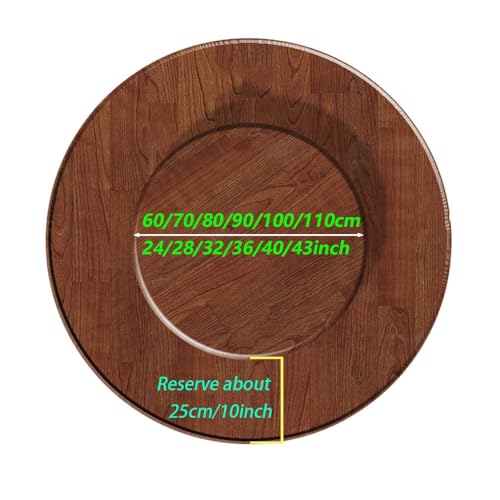 MAGILL Wooden Lazy Susan Turntable for Dining Table Swivel Serving Plate, Oversized Tabletop Rotating Tray 28in 32in 36in Round Solid Wood Tray,Dark (Color : Walnut, Size : 24in/60cm)
