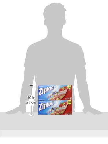 Ziploc Gallon Food Storage Bags, Grip 'n Seal Technology for Easier Grip, Open, and Close, 75 Count, Pack of 2 (150 Total Bags)