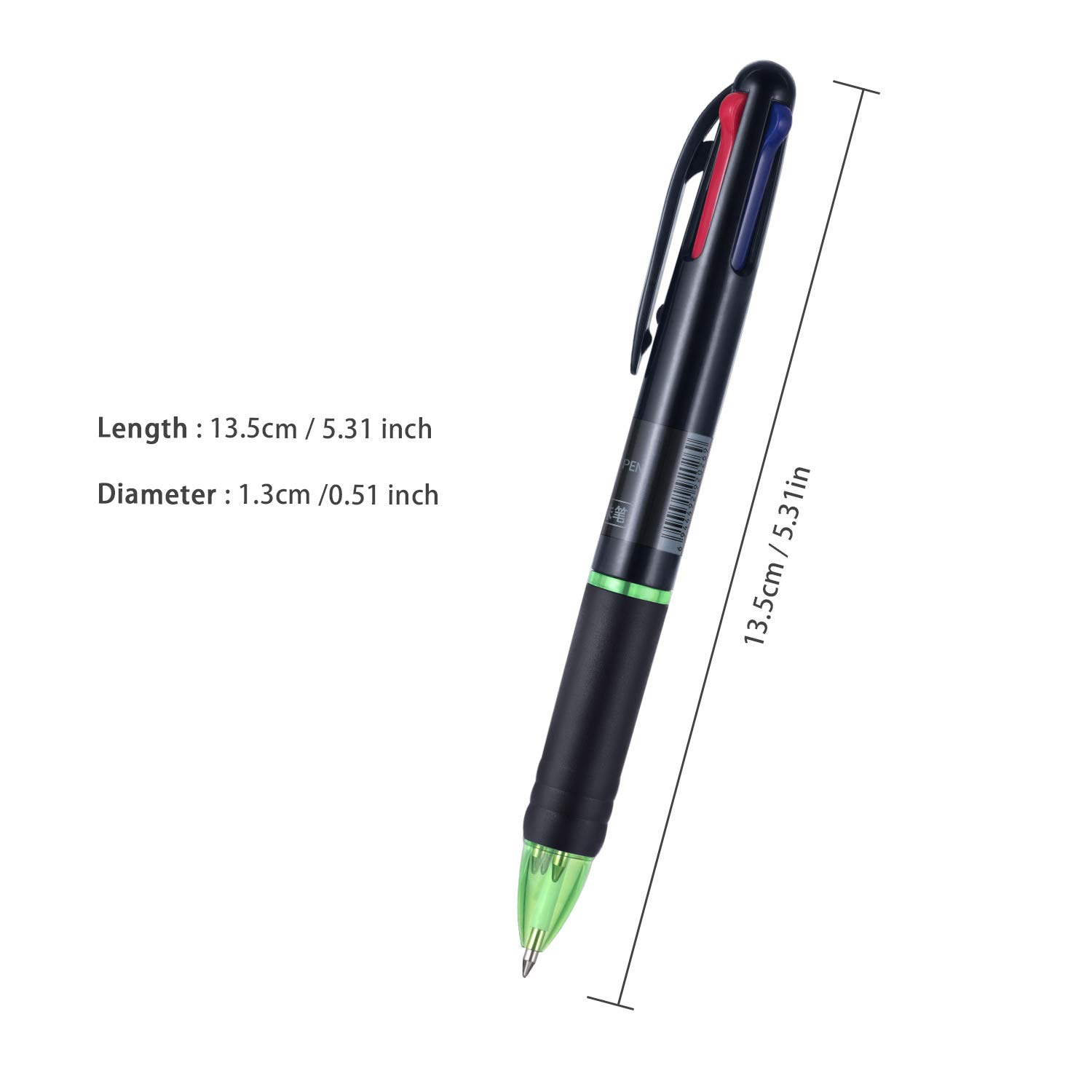 favide 4 Pack 0.7mm 4-in-1 Multicolor Ballpoint Pen,4-Color Retractable Ballpoint Pens for Office School Supplies Students Children Gift