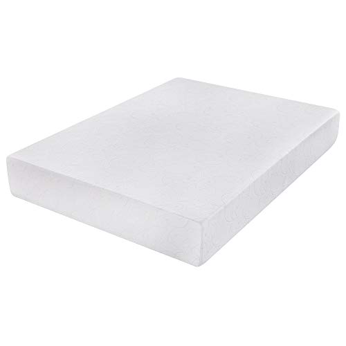 PrimaSleep 11 Inch Dura Gel Deluxe Comfort Memory Foam, Queen Mattress, White