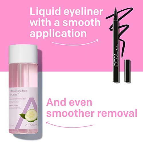 Eye Makeup Remover Liquid with Aloe by Almay ,Oil Free, Hypoallergenic, Fragrance Free, Dermatologist & Ophthalmologist Tested, 4 Fl Oz,