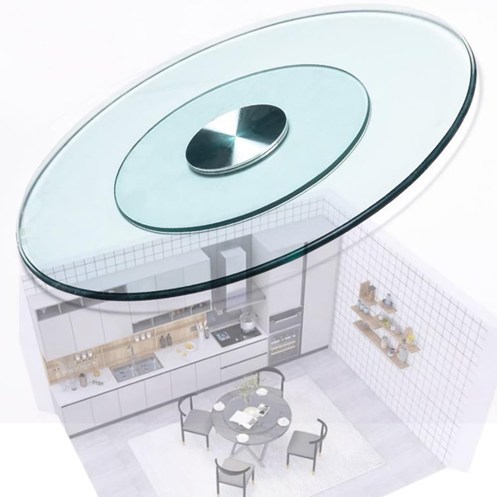 EMENAR Home Rotating Serving Tray For Kitchen Dining Table, 40in Lazy Susan Turntable Tabletop Organizer, Heavy Duty Thick Rotating Serving Plate (Size : 100cm/40in)