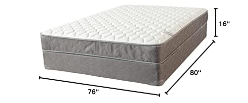 Greaton, 8-Inch Gentle Firm Supportive Yet Remarkebly Comfortable Innerspring Mattress & 8" Wood Box Spring Set, King
