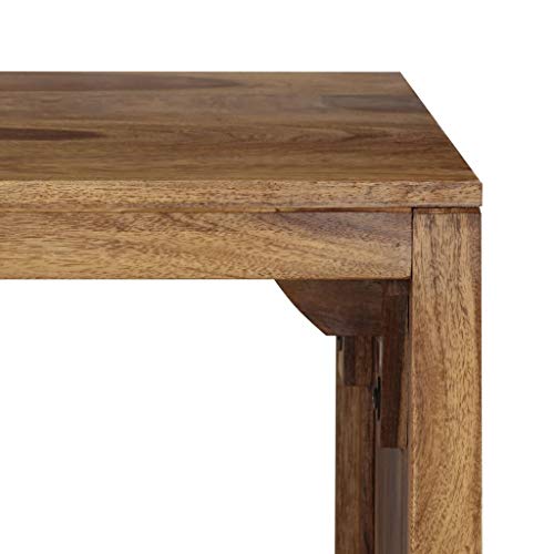 vidaXL Solid Sheesham Wood Writing Table Home Indoor Wooden Farmhouse Rectangular Storage Computer Study Writing Desk Office Furniture