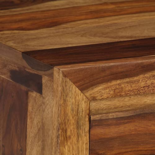 vidaXL Solid Sheesham Wood Writing Table Home Indoor Wooden Farmhouse Rectangular Storage Computer Study Writing Desk Office Furniture