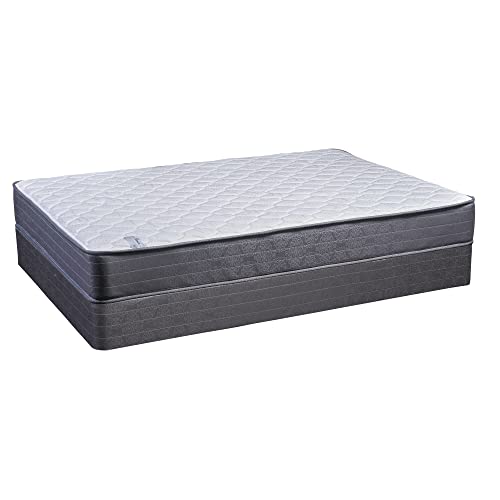 Greaton, 8-Inch Gentle Firm Supportive Yet Remarkebly Comfortable Innerspring Mattress & 8" Wood Box Spring Set, King
