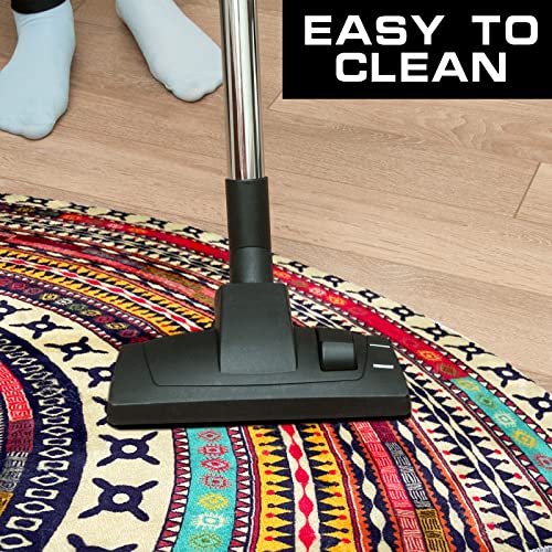 Boho Half Round Indoor Entrance Rug Doormats 36x24 Inches Absorbent Non-Slip Bedroom Front Back Outdoor Welcome for Entryway Machine Washable, Bohemia Ethnic Style Pattern