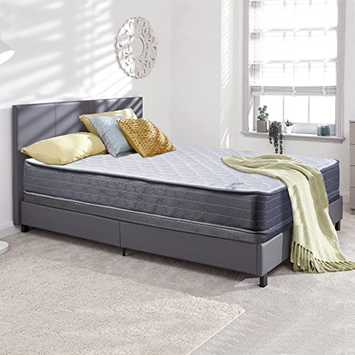 Greaton, 8-Inch Gentle Firm Supportive Yet Remarkebly Comfortable Innerspring Mattress & 8" Wood Box Spring Set, King