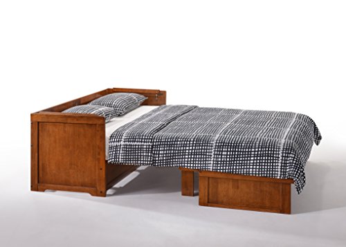 NIGHT & DAY Furniture Murphy Cube Cabinet Bed Pre-Assembled (Cherry, Queen)