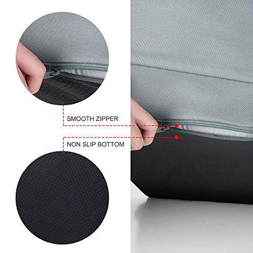 Fida Orthopedic Dog Bed with Memory Foam Base - Dog Lounge Sofa with Removable Washable Cover, Pets Couch Beds for Small Dogs & Cats (Large, Grey)