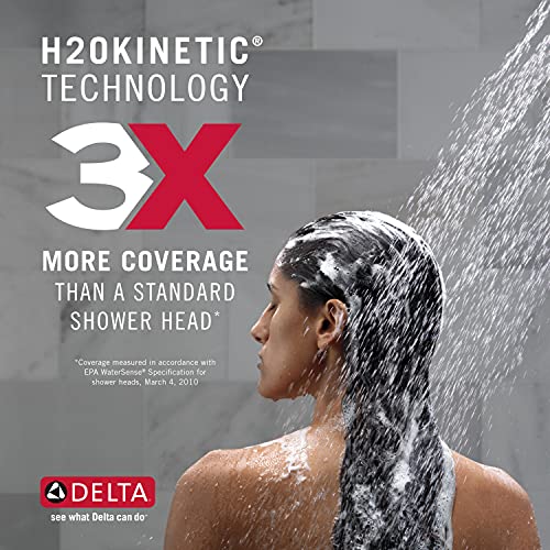 Delta Faucet Trinsic 3-Setting Matte Black Shower System Including Black Shower Head, Handheld Shower, Shower Handle, Shower Diverter and Shower Valve Kit, Delta Shower Trim Kit, Matte Black