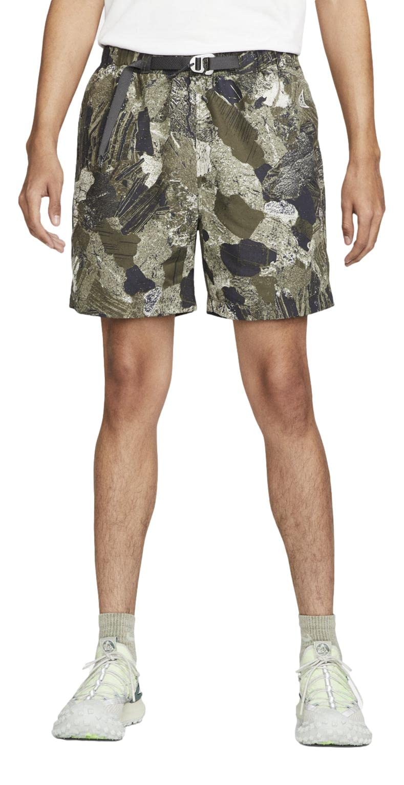 Nike ACG 'Snowgrass' Men's Printed Hiking Shorts (as1, Alpha, l, Regular, Regular, Cargo Khaki/Dark Smoke Grey/Summit White)