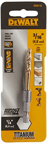 DEWALT DD5112 Impact Ready Titanium Nitride Coated Drill Bit, 3/16"