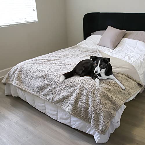 Kritter Planet Waterproof Pet Blanket, Pee Proof Reversible Dog Blanket Cover for Couch Bed, Liquid Proof Furniture Protector for Small Large Dogs Cats
