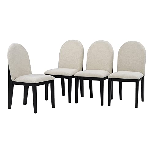 Goozio 6-Piece Dining Table Set, Modern Style Kitchen Dining Table Set with Faux Marble Table and 4 Upholstered Dining Chairs & 1 Bench, Dining Room Set for 6 Persons,White