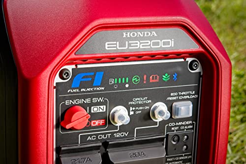 Honda EU3200i 3200 Watt 120V Portable Inverter Generator with CO-Minder - Super Quiet, Lightweight, Fuel Efficient
