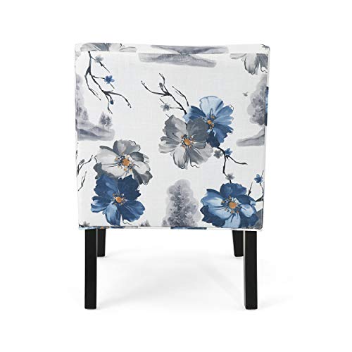 Christopher Knight Home Kendal Traditional Fabric Accent Chair, Print, Matte Black