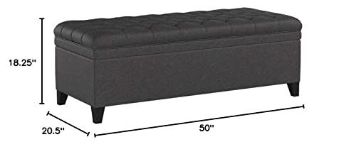Christopher Knight Home Juliana Fabric Storage Ottoman, Gray